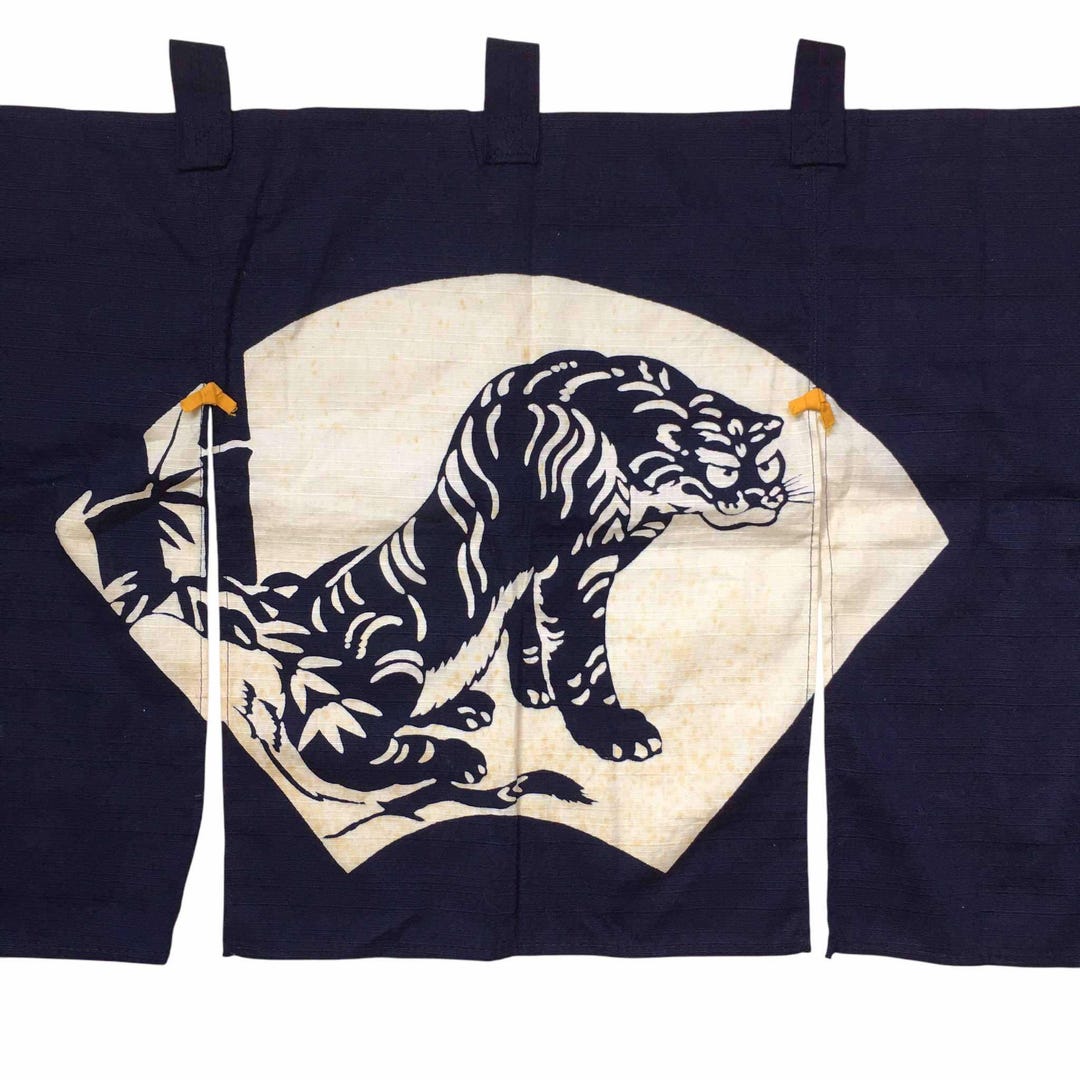 Japanese Noren Tiger Curtain - Etsy