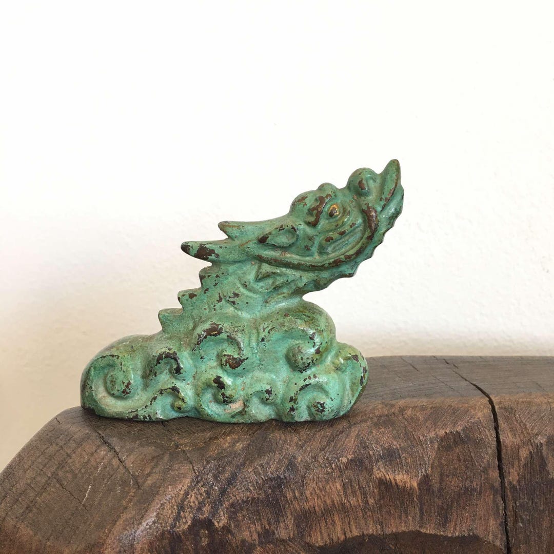 Vintage Japanese Cast Iron Paperweight - Etsy