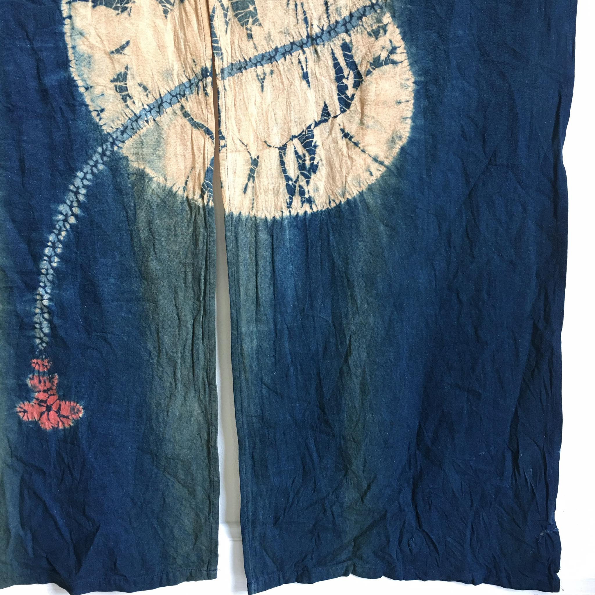 Vintage Japanese Shibori Indigo Noren Curtain - Etsy