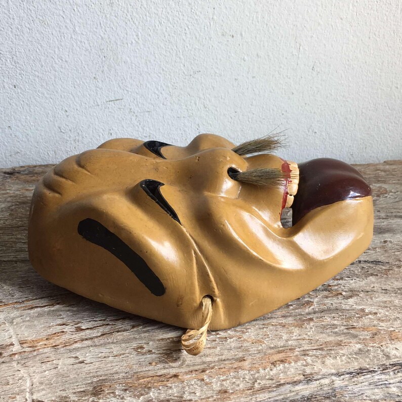 Japan Noh Mask 1990s Art Craft Wood Carving - Etsy