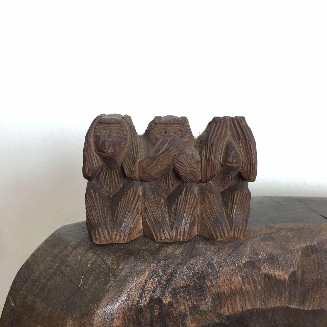 Japanese Vintage Art Hand-carved Wooden Wood - Etsy