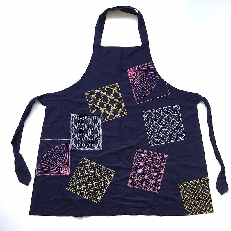 Japanese Sashiko Apron - Etsy
