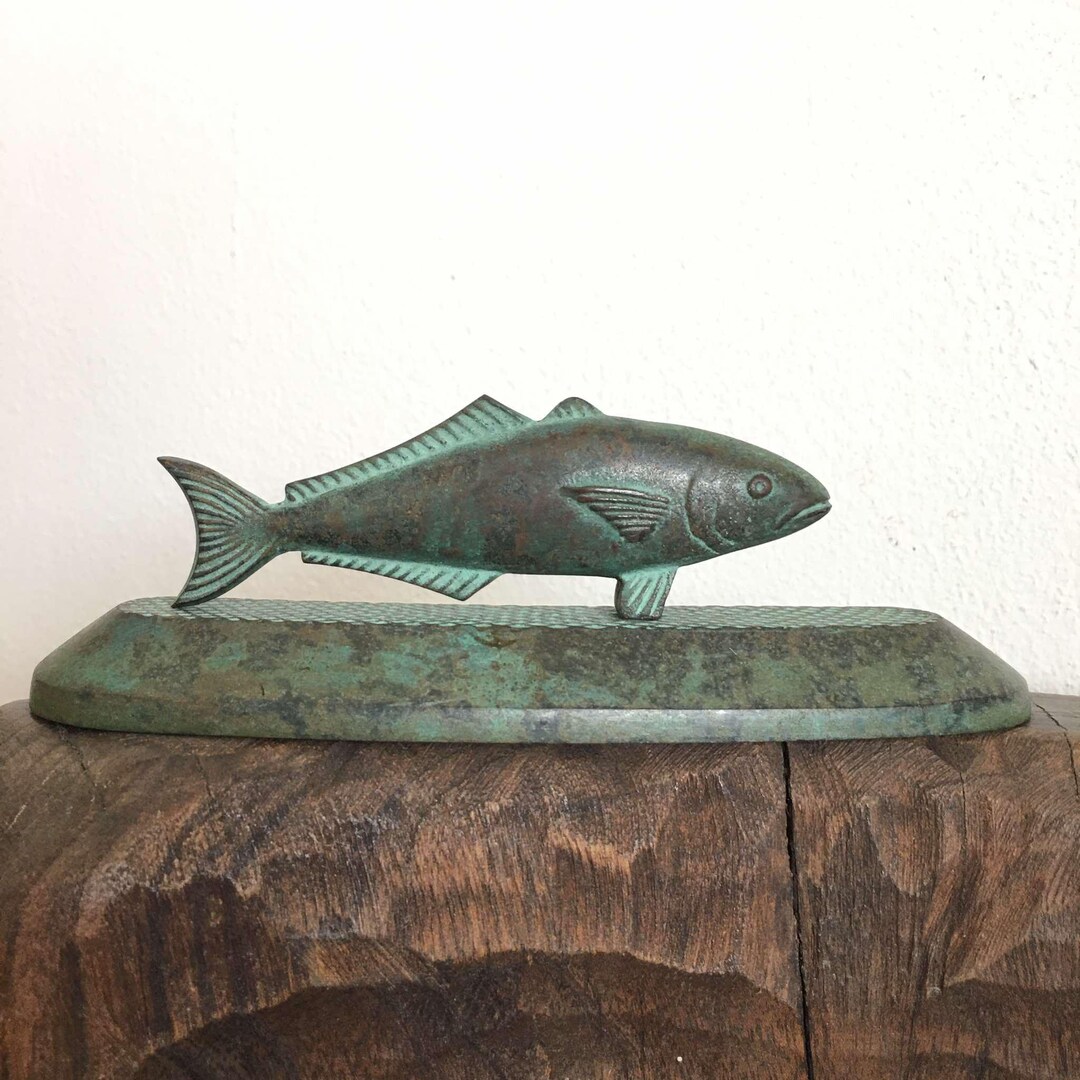 Vintage Japanese Cast Iron Paperweight - Etsy