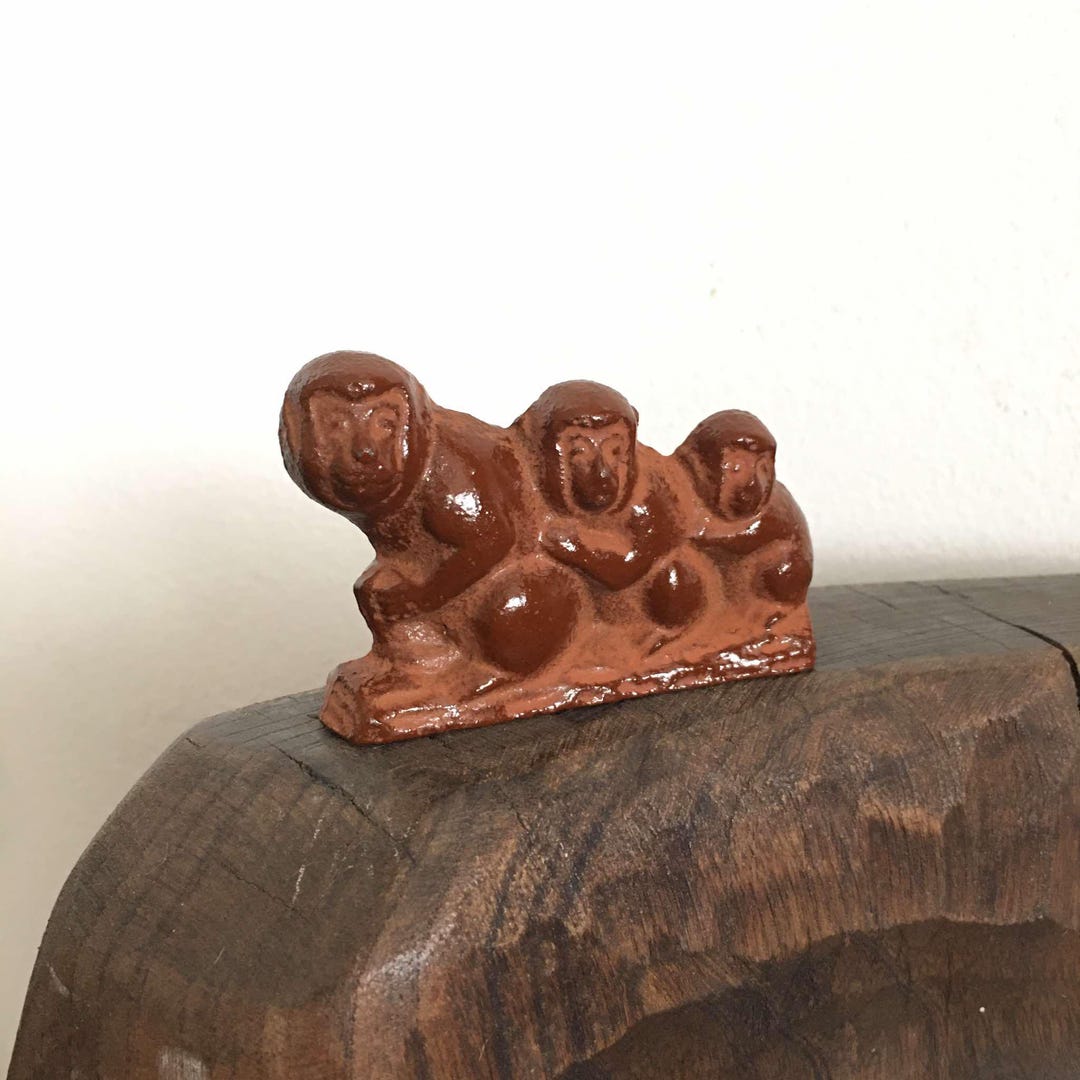 Vintage Japanese Cast Iron Paperweight - Etsy