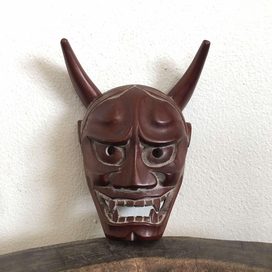 Vintage Hannya Mask, Japanese Traditional Noh Mask, - Etsy