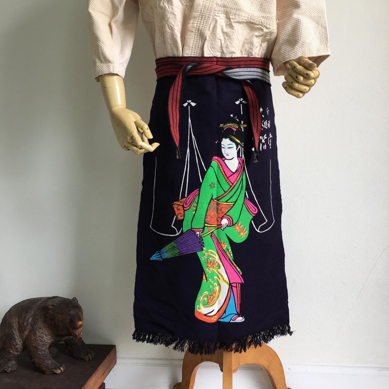 Vintage Japanese Maekake Apron 1980s - Etsy
