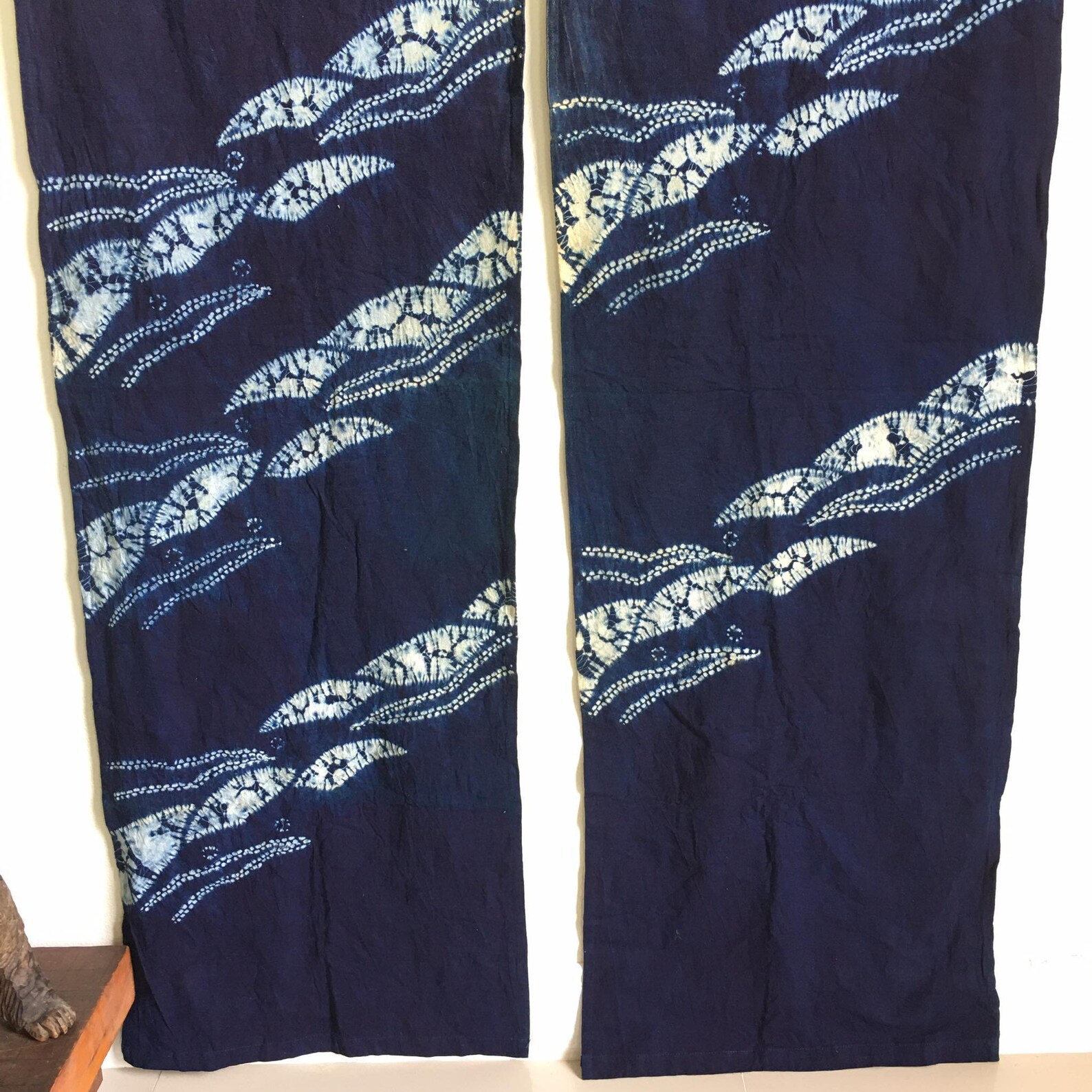 Vintage Japanese Shibori Indigo Noren Curtain - Etsy