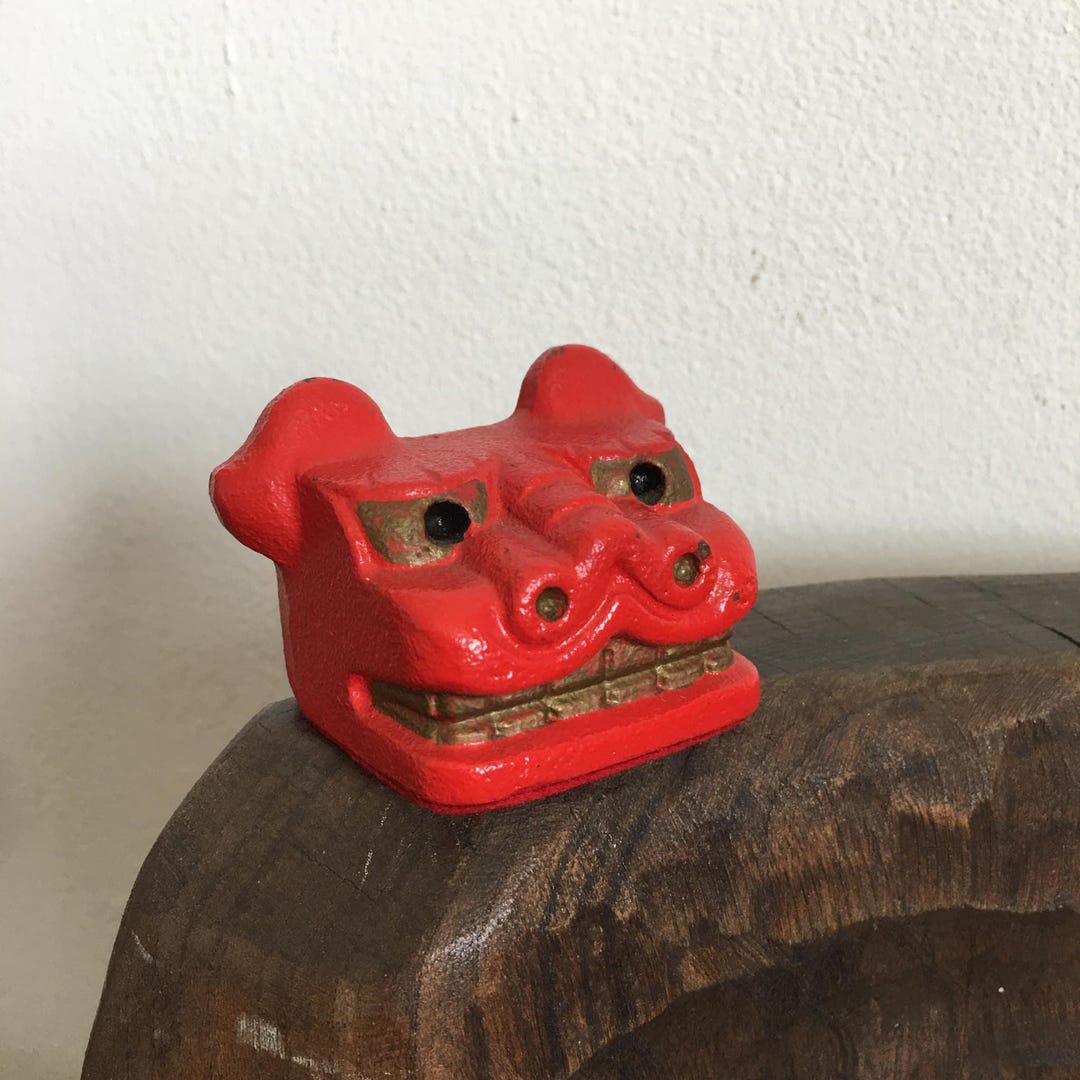 Vintage Japanese Cast Iron Paperweight - Etsy