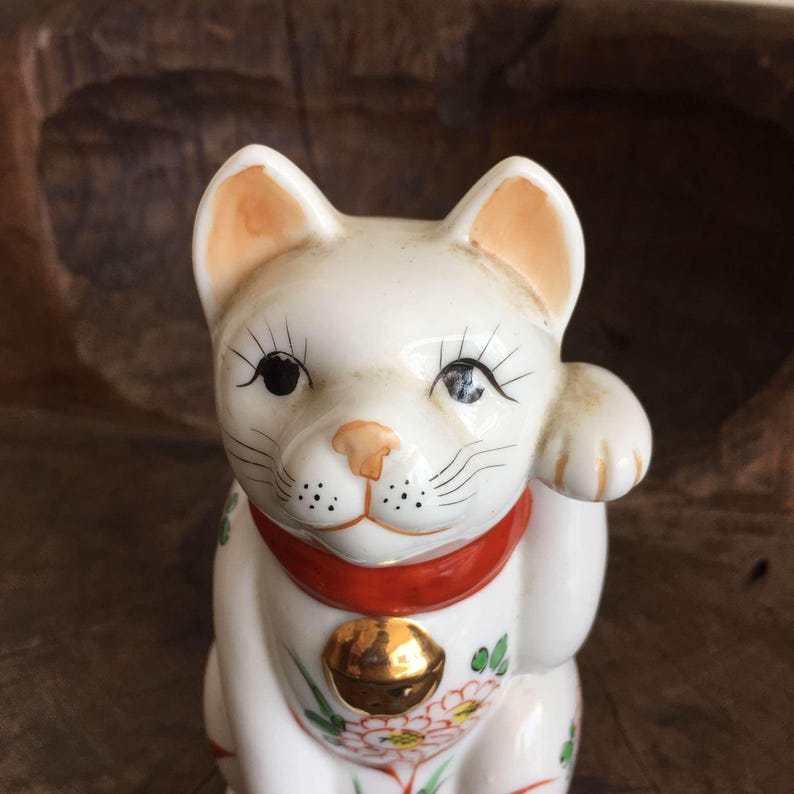 Japanese Vintage Maneki Neko , Lucky Cat - Etsy