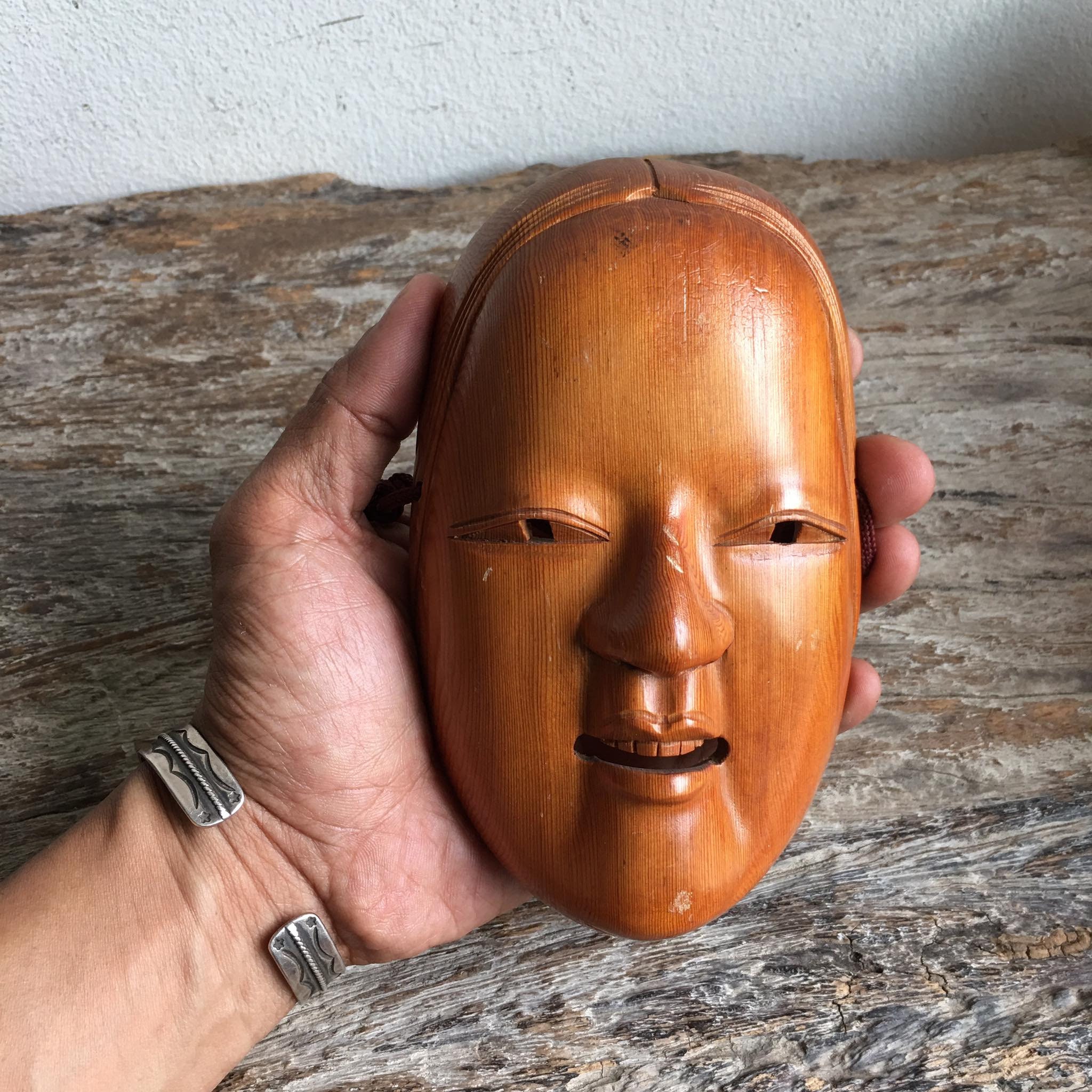 Japan Noh Mask 1990s Art Craft Wood Carving - Etsy