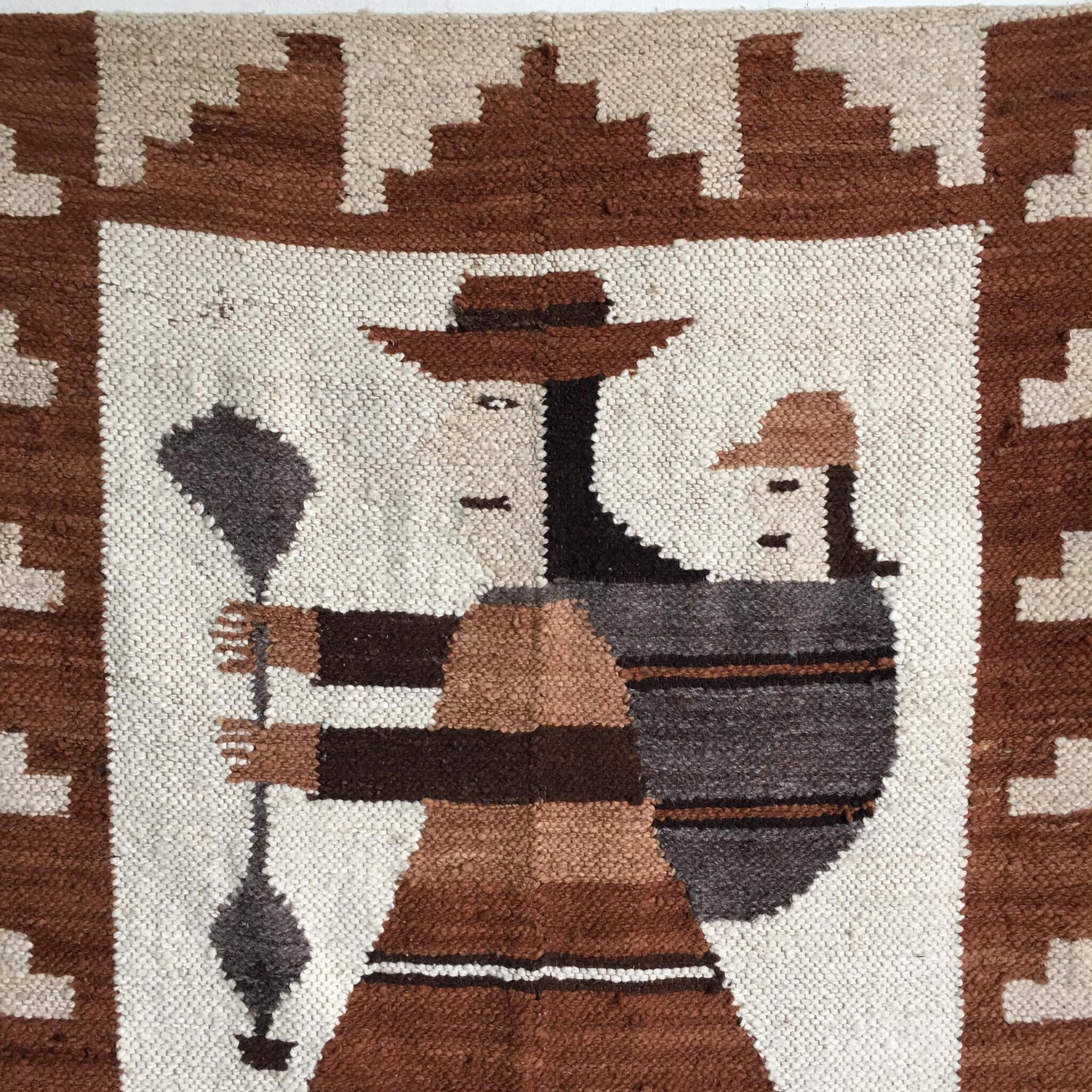 Vintage Peru Wool Hand Woven Folk Art Rug Home Decor - Etsy