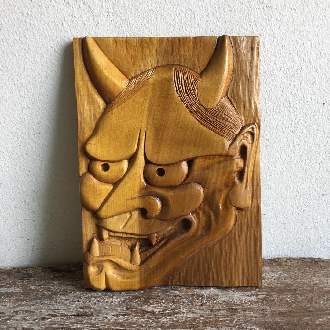 Vintage Japanese Handmade Kabuki Hannya Wooden - Etsy