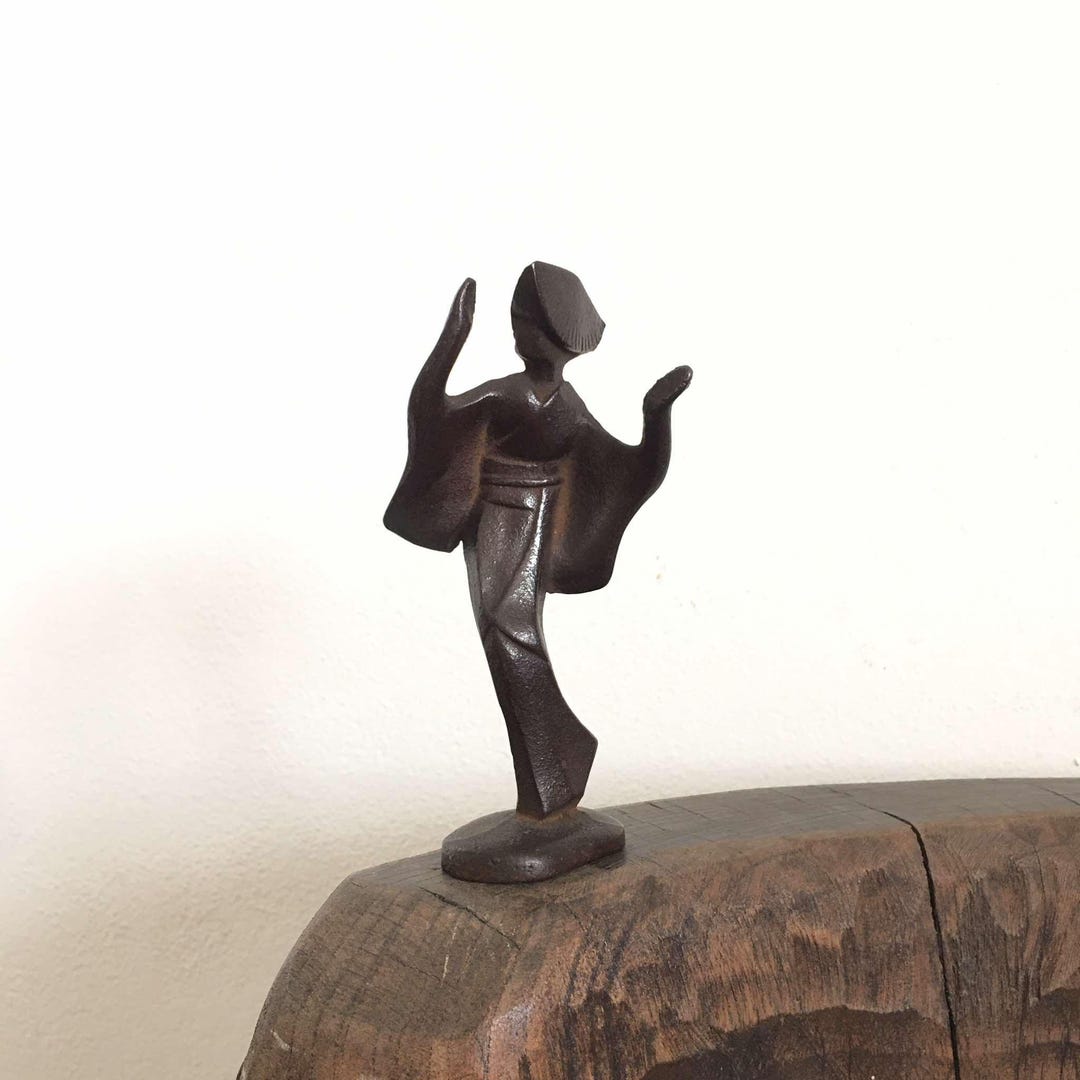 Vintage Japanese Cast Iron Paperweight - Etsy