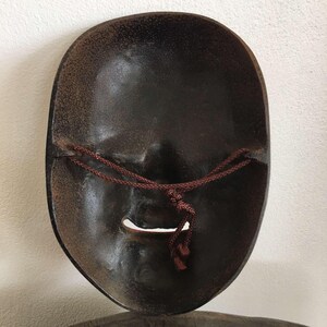 Japanese Vintage Noh Mask Cast Iron Ko-omote - Etsy