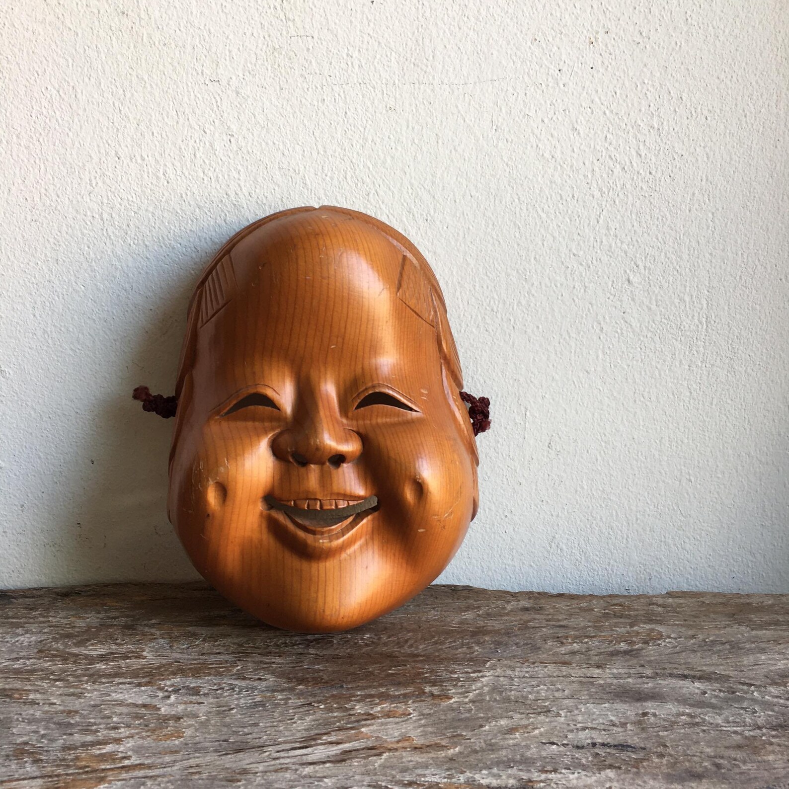 Japan Noh Mask 1996 Art Craft Wood Carving - Etsy