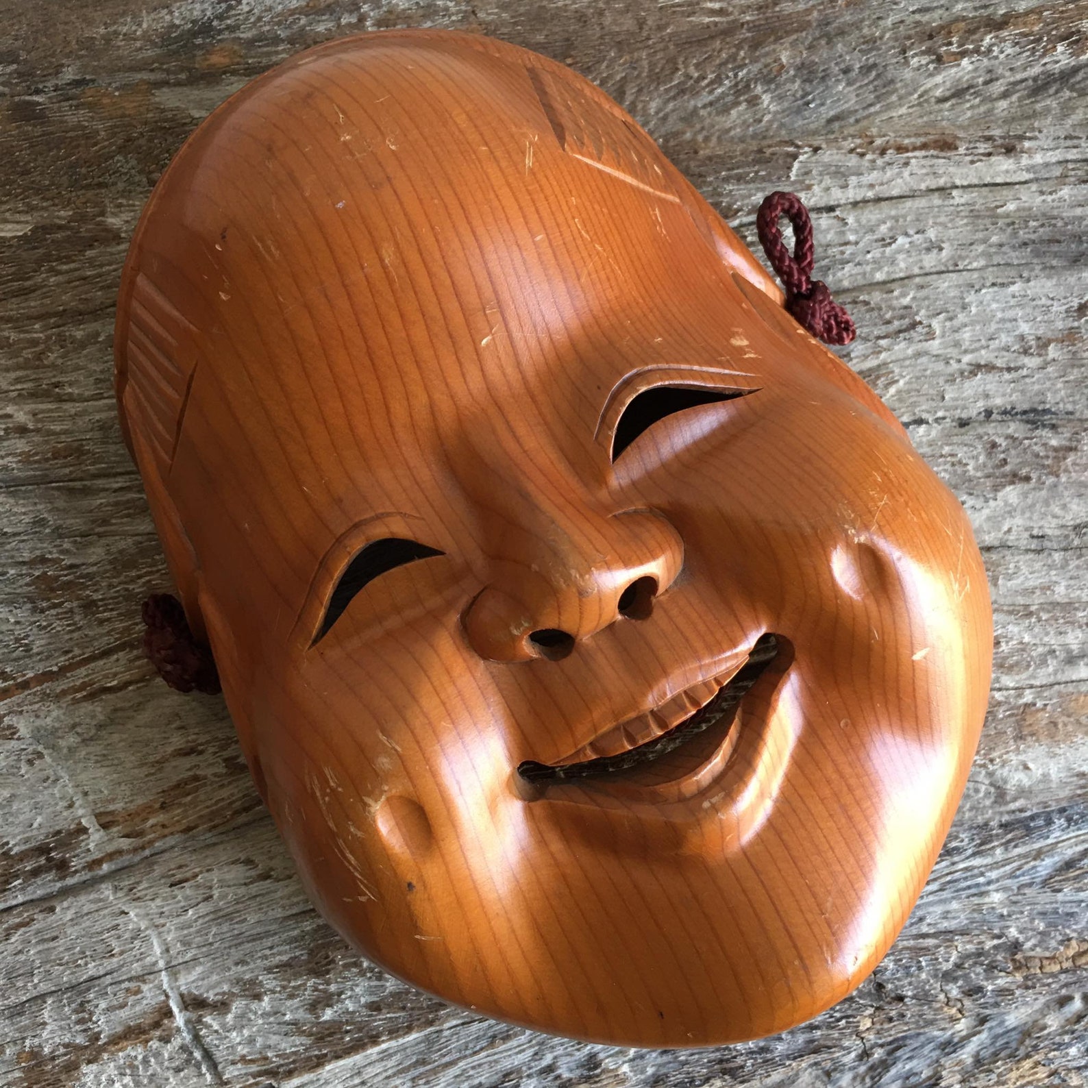 Japan Noh Mask 1996 Art Craft Wood Carving - Etsy