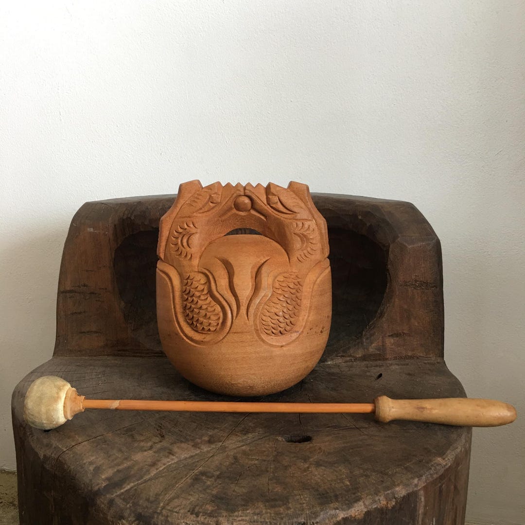 Japanese Wooden Muyu Mokugyo Buddhist Monk Instrument Drum Fish - Etsy