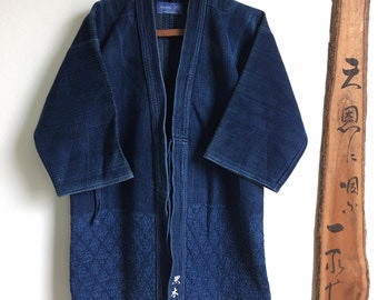 M Vintage Japanese Indigo Cotton Sashiko Boro Kendo Gi Aikido Budo ...