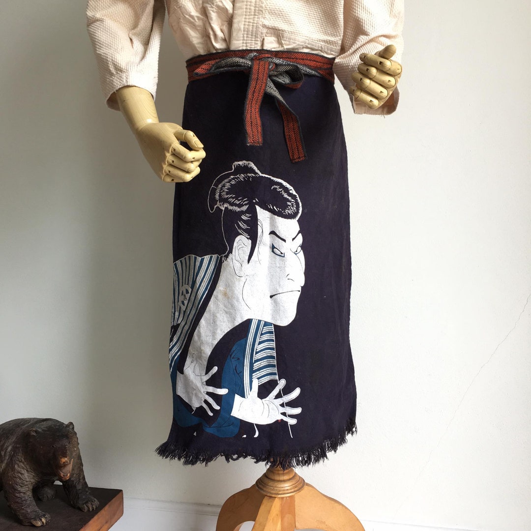 Vintage Japanese Maekake Apron - Etsy