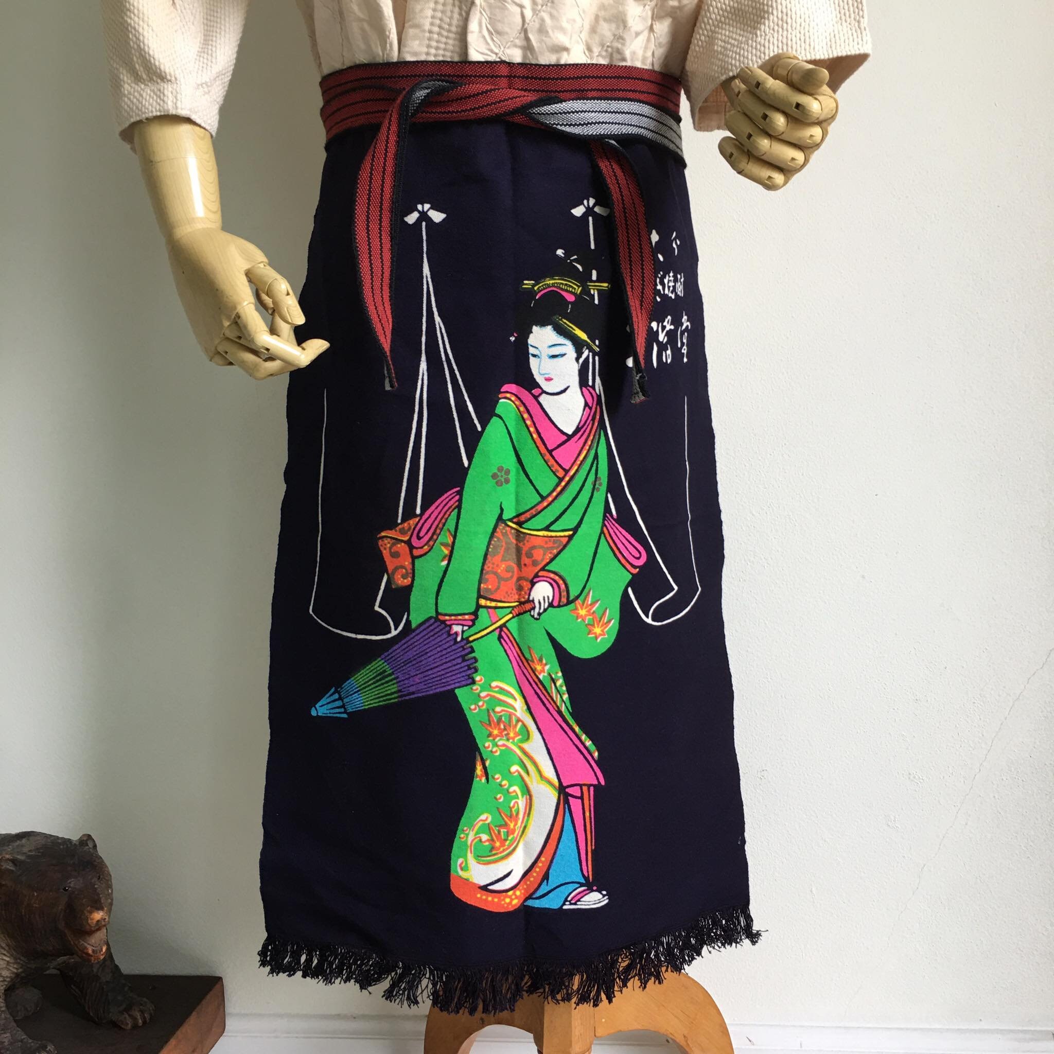 Vintage Japanese Maekake Apron 1980s - Etsy