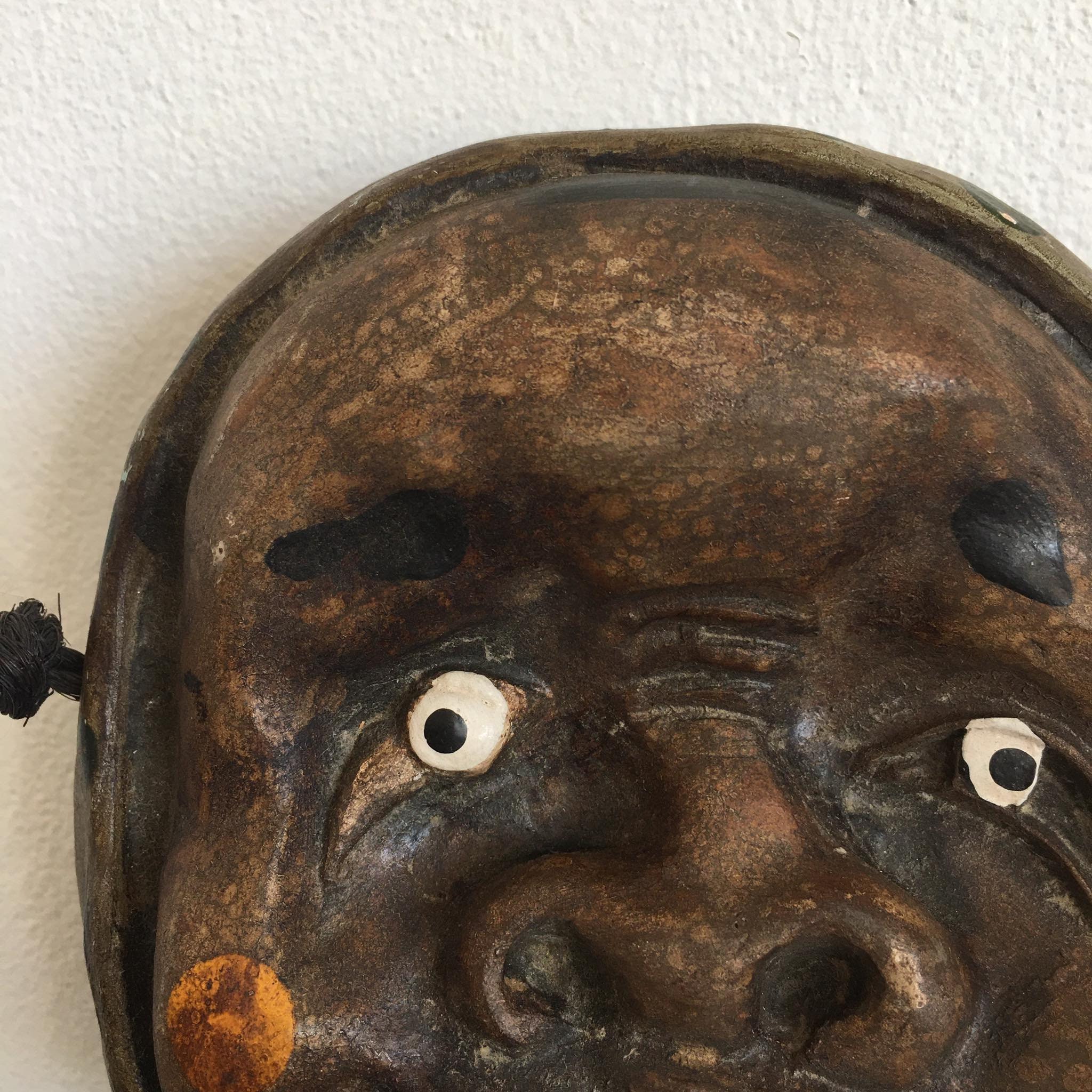 1940s Traditional Japanese Hyottoko Ceramic Mask. Handmade Art ...