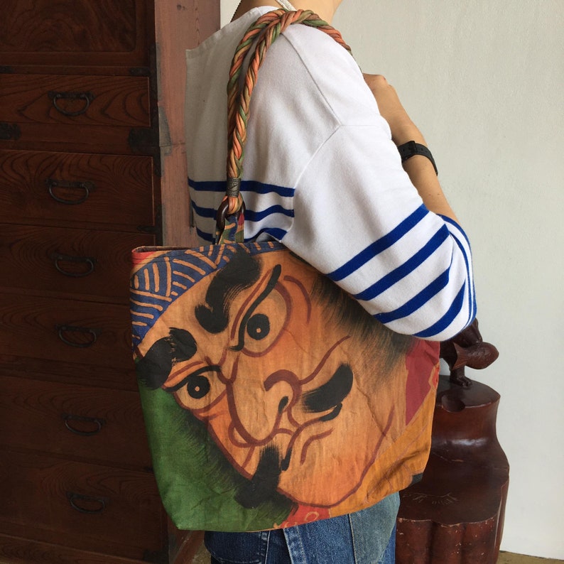 Remake Vintage Nobori Banner Samurai Art Bag - Etsy