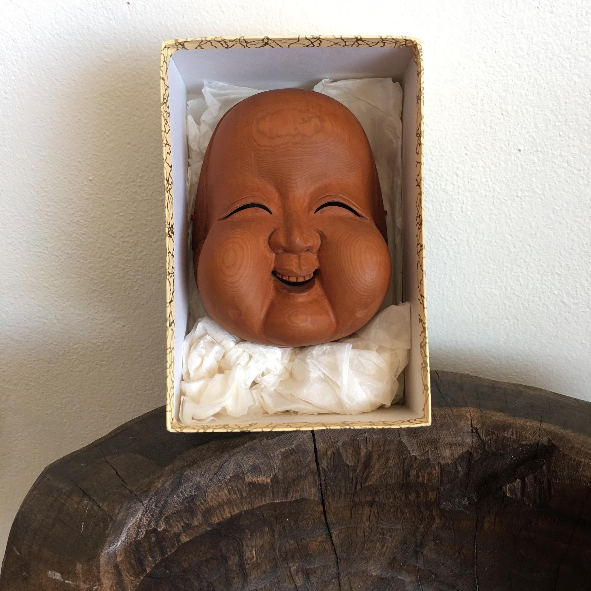 Japan Noh Mask Art Craft Wood Carving - Etsy