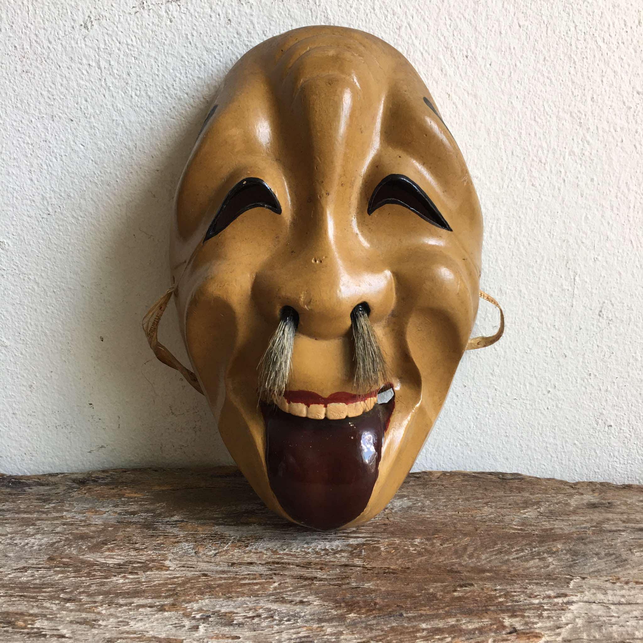 Japan Noh Mask 1990s Art Craft Wood Carving - Etsy