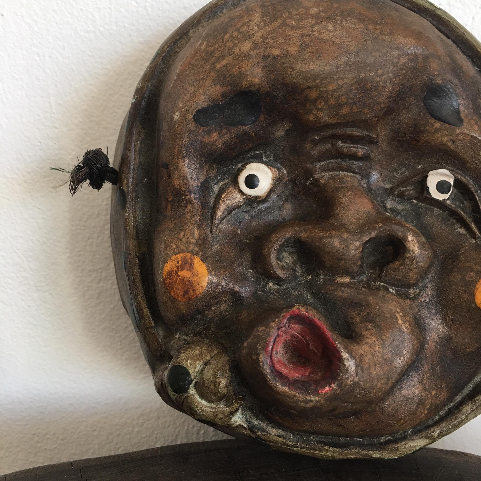 1940s Traditional Japanese Hyottoko Ceramic Mask. Handmade Art ...