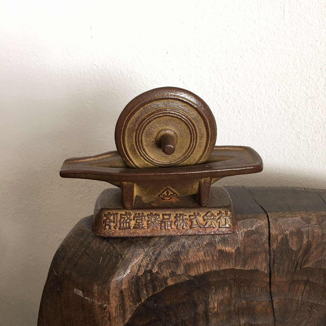 Vintage Japanese Cast Iron Paperweight - Etsy