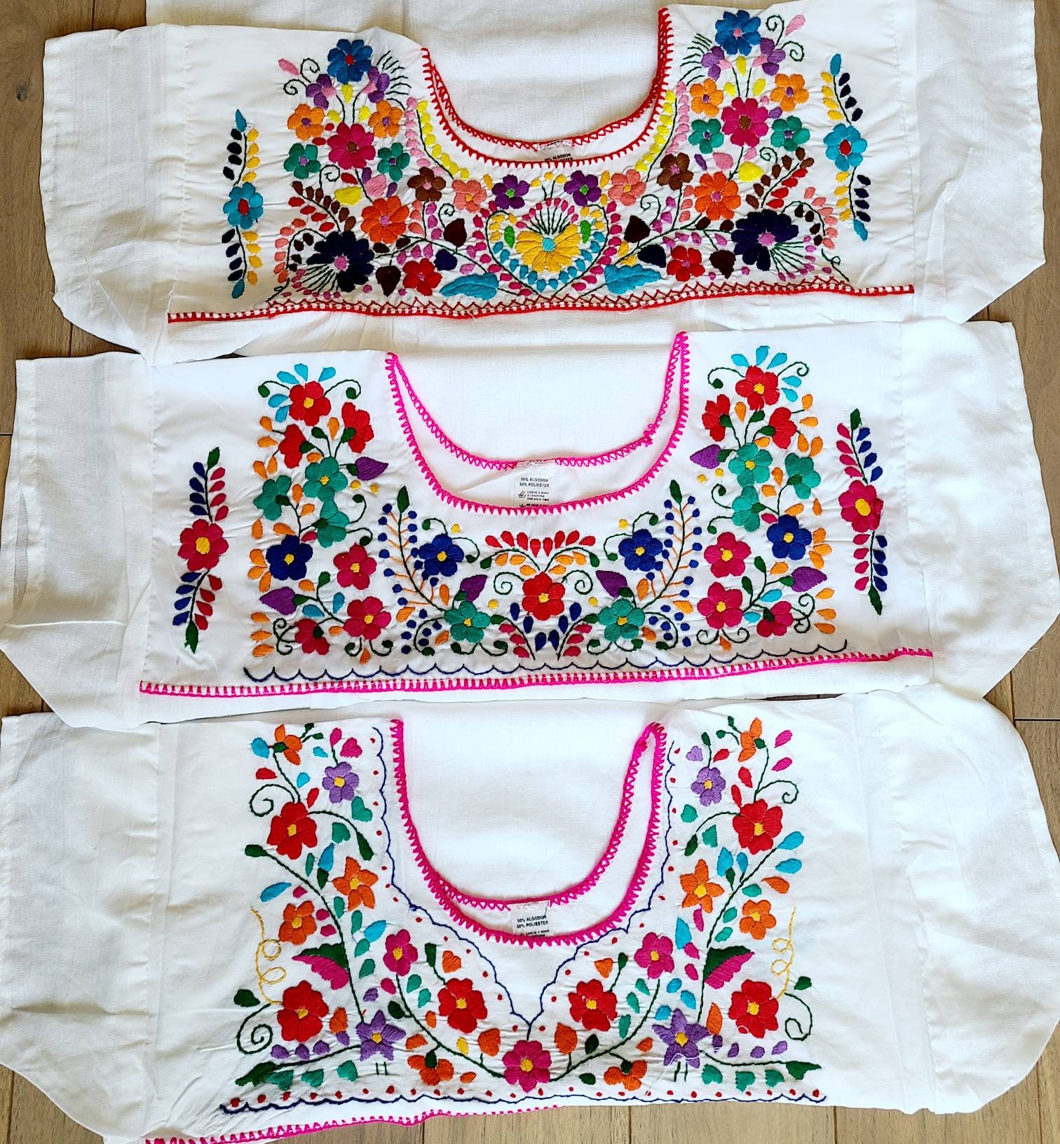Traditional Handmade Embrodery Mexican Blouse | Etsy