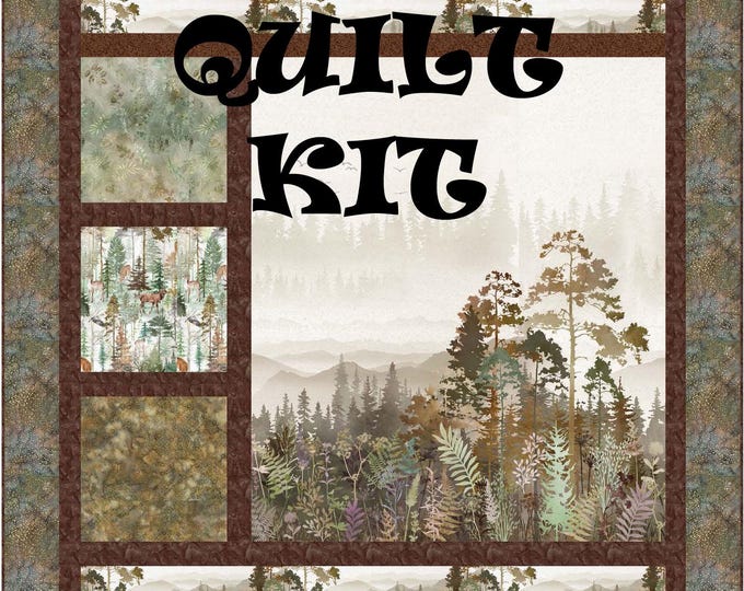 Quilt Kit Picture That Treeline Quilt Kit Hoffman Panel & Fabric for ...