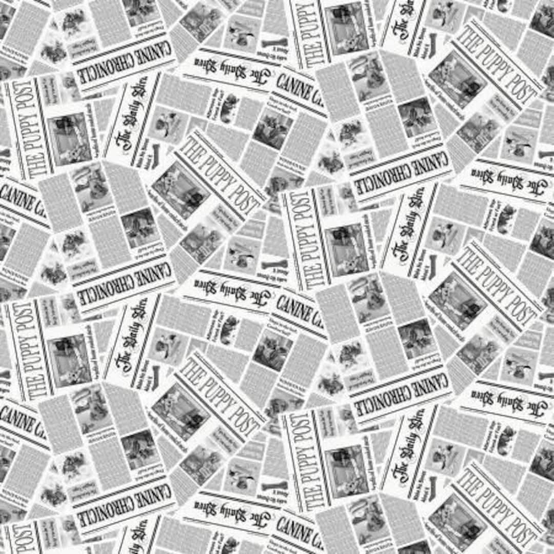 Newspaper Print From the Diva Pups Collection by Robert Giodano for ...