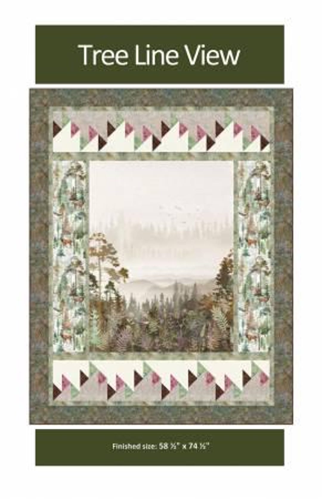Quilt PATTERN - Tree Line View PATTERN by Quilt Boss Design - 58 1/2" X ...