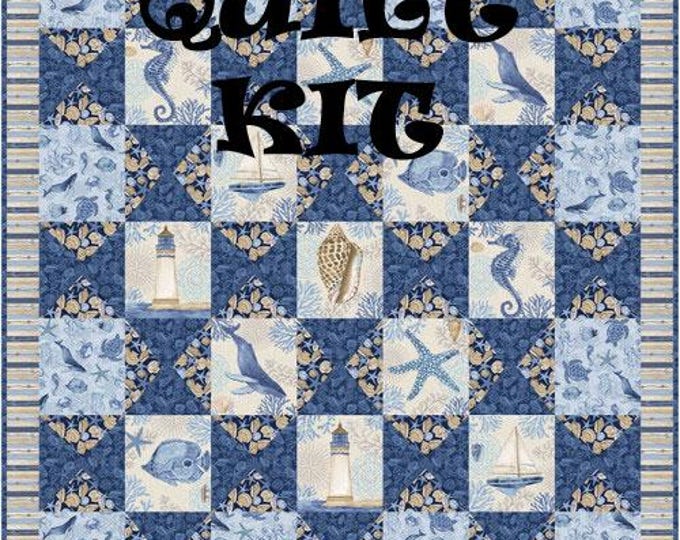 Quilt Kit - Cobalt Seas Quilt Kit by Andrea Tachiera for Henry Glass ...