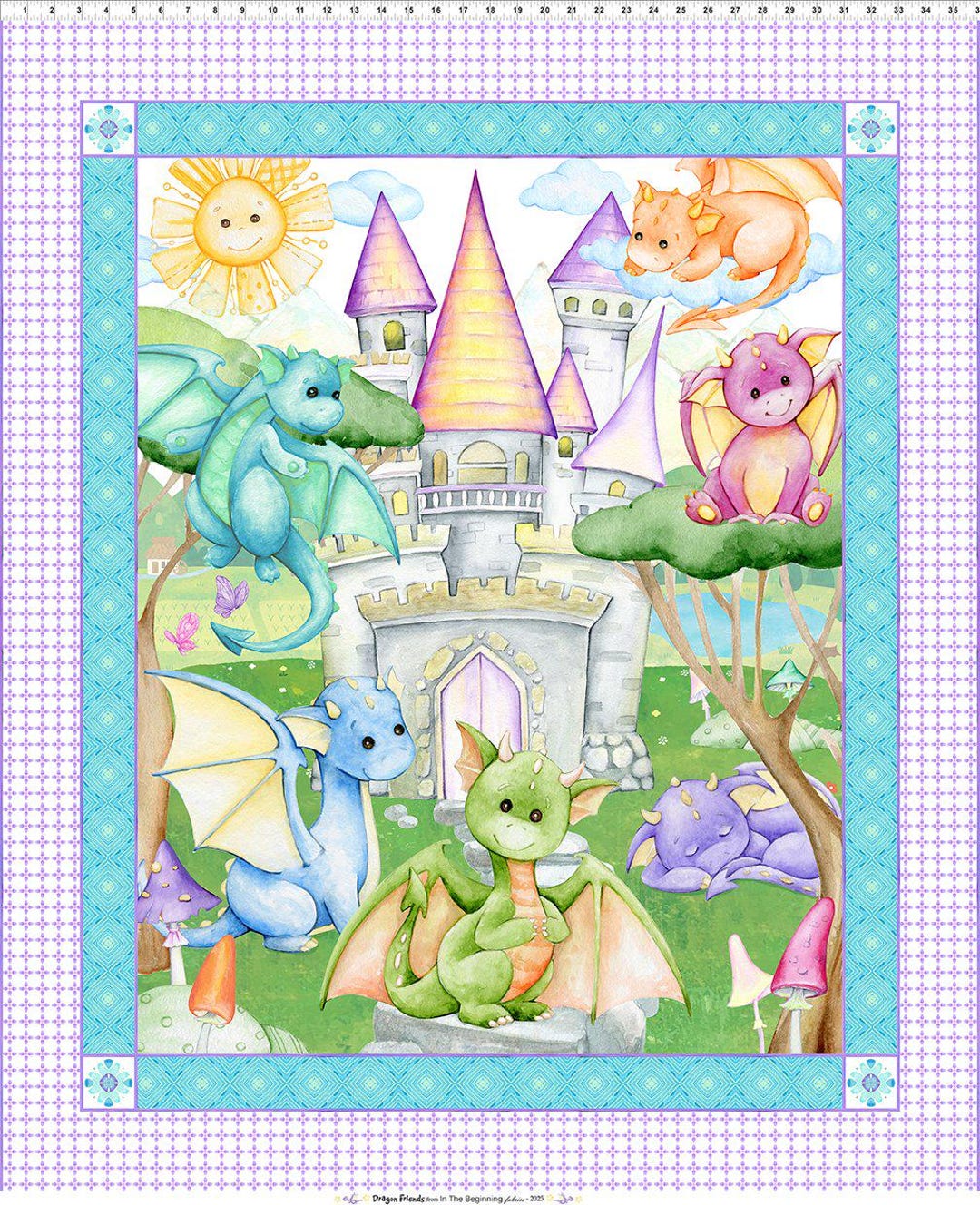 Dragon Friends Panel by Jason Yenter for in the Beginning Fabrics - 36 ...