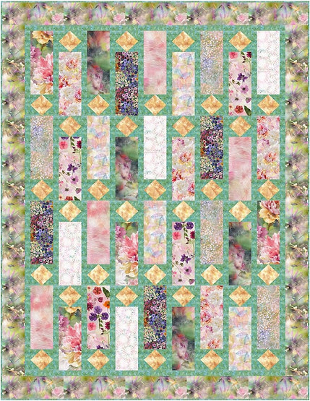 PDF QUILT PATTERN - Punctuation - Hoffman Wildflowers Pattern by Kari ...