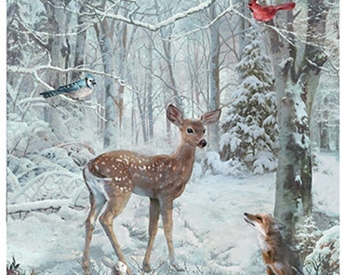 Winter Tales Snow Panel by Hoffman - Sold in 26" X 43" Sections - Etsy