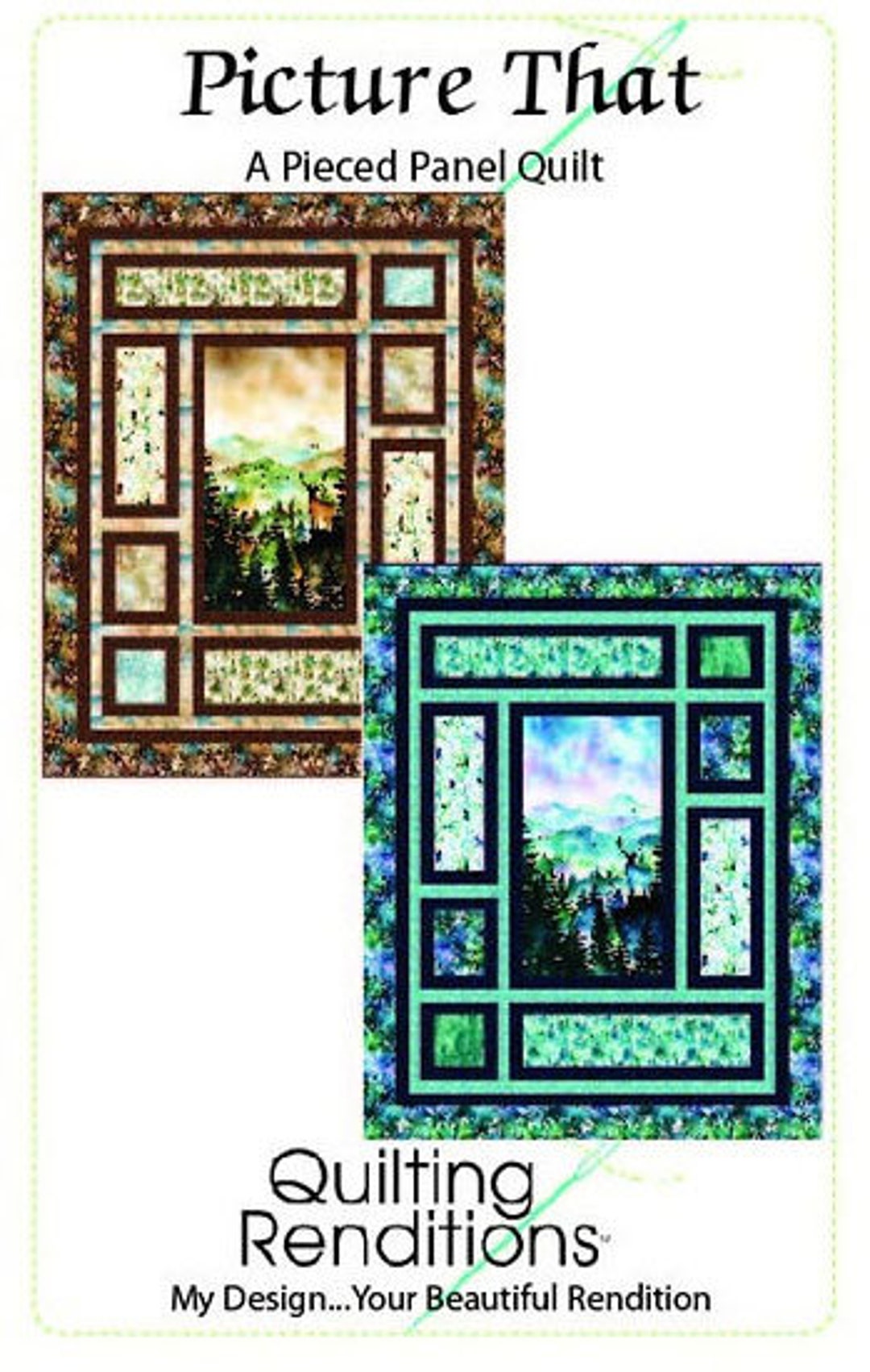 Quilt PATTERN - Picture That - Hoffman Mystic Mountain - A Pieced Panel ...