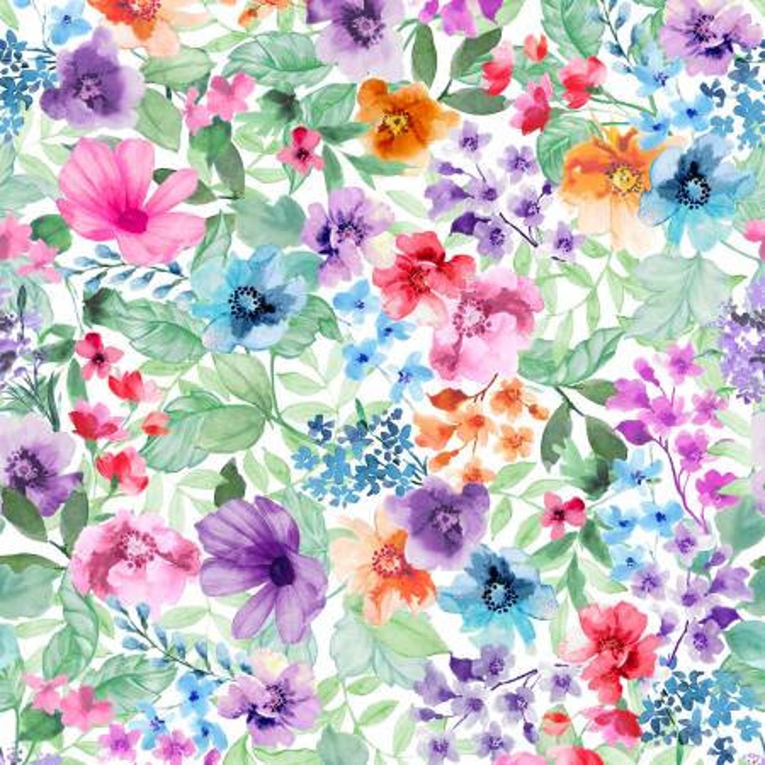 Multi Flowers From the Bloom Bright Collection by Maywood Studio ...