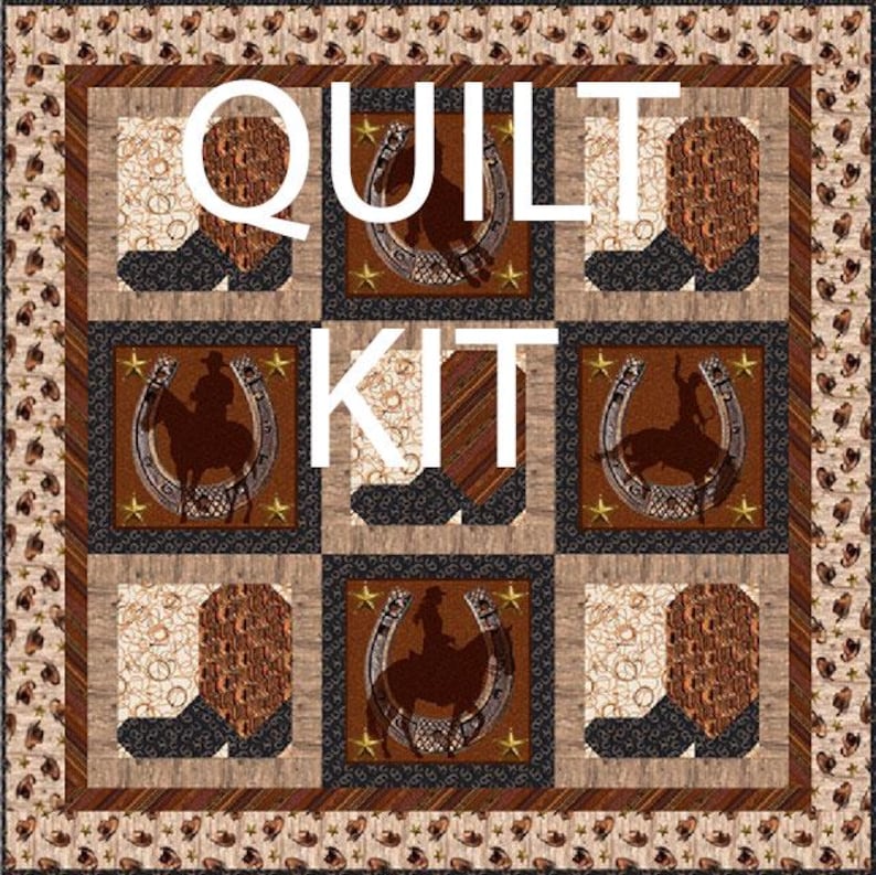 Quilt Kit - Giddy up - Spurs and Spirit Quilt Kit With Blank Quilting ...