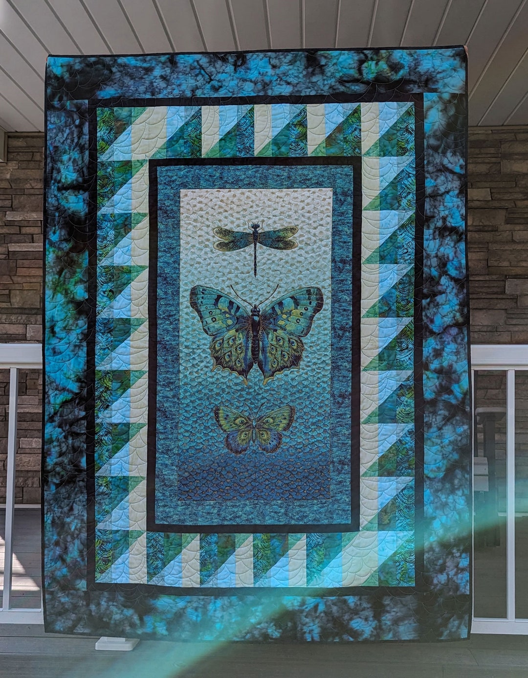 Incline Butterfly Panel Quilt - 46 1/2" X 63" - Etsy