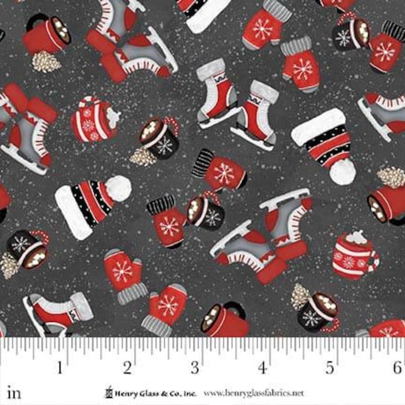 Charcoal Tossed Hats, Mittens and Skates From the Pinecone Ridge ...