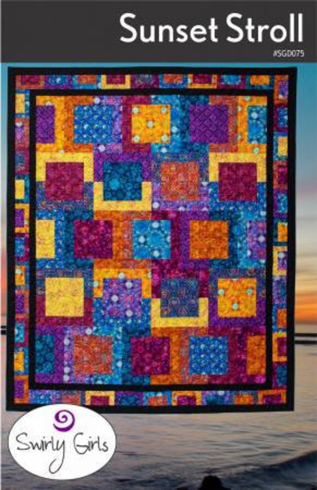 Quilt PATTERN - Sunset Stroll Quilt Pattern by Swirly Girls - Lap, Twin ...