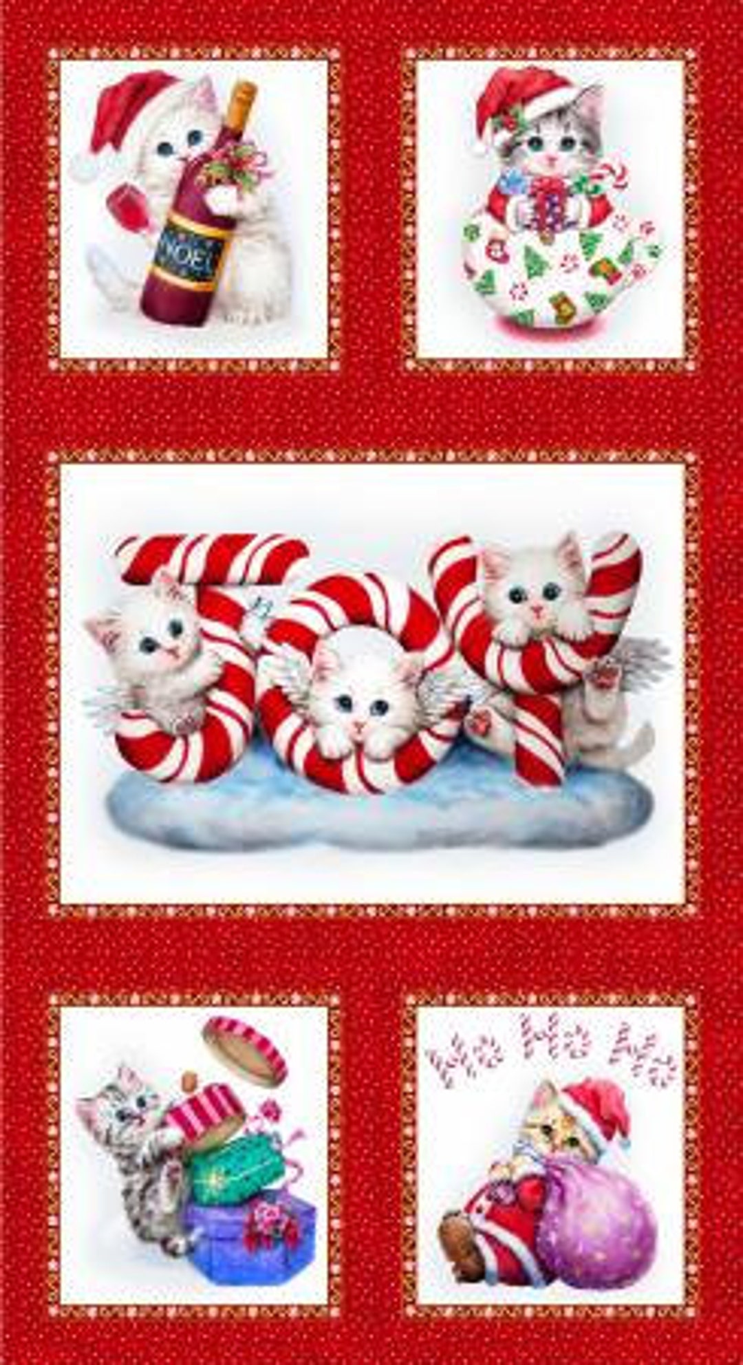 Furry and Bright Cat Panel by Kayomi Harai for Studio E - 24 1/2" X LOF ...