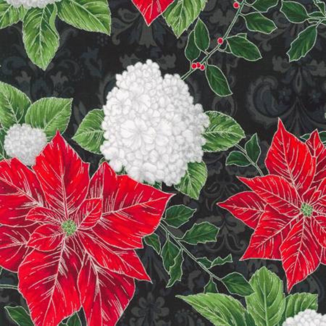 Onyx Snow Flowers With Silver Metallic From the Holiday Flourish ...