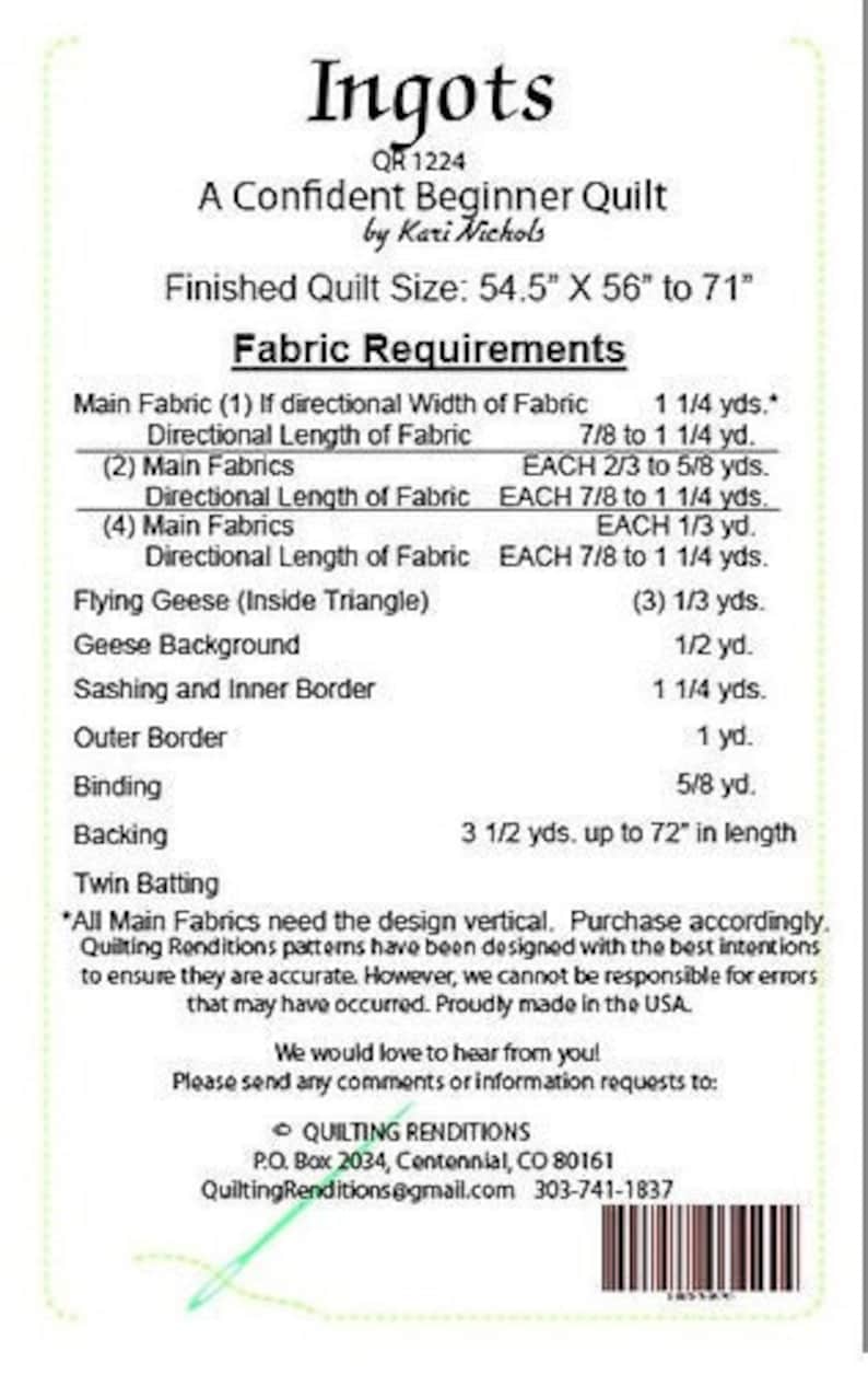 PDF QUILT PATTERN - Ingots - Northcott Cedarcrest Falls Quilt Pattern ...