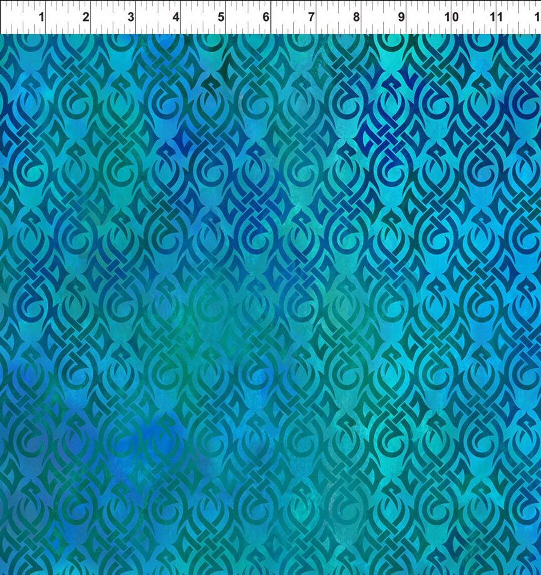 Blue Dragon Flames - by Jason Yenter for in the Beginning Fabrics ...