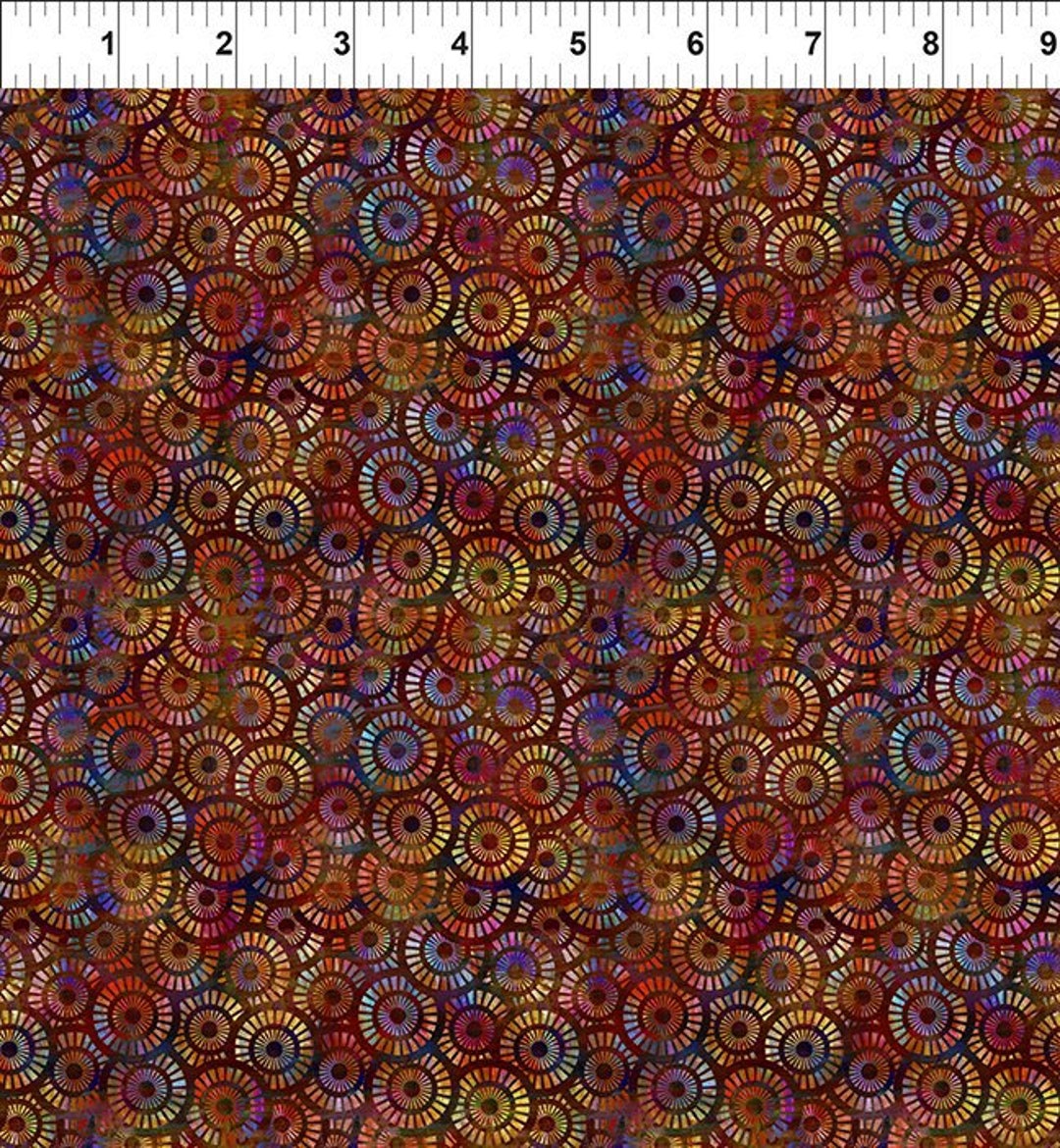 Wheels - Multi From the Halcyon II Collection by Jason Yenter for in the Beginning Fabrics ...
