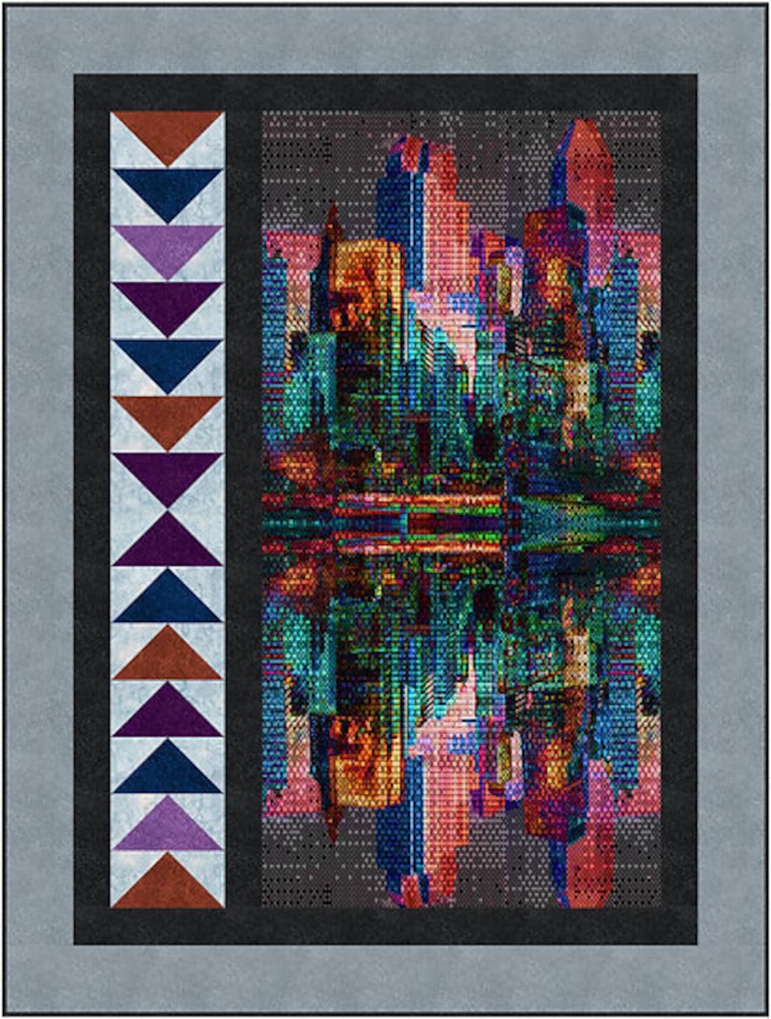 PDF QUILT PATTERN Sidewalk Hoffman Cityscape Pattern by Kari Nichols ...